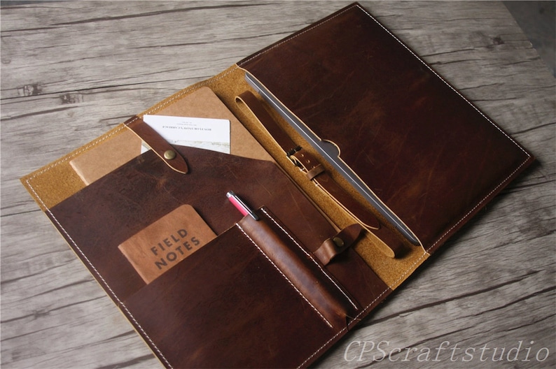 Personalized Leather Portfolio Case Mens Leather Padfolio - Etsy