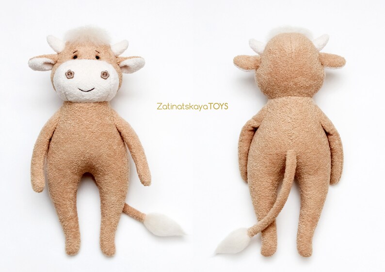 Stuffed cow pattern sewing Christmas plush toy PDF | Etsy