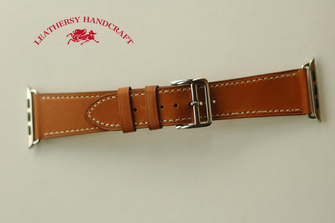 Single or Double Loop Leather Apple Watch Band Deep Brown | Etsy