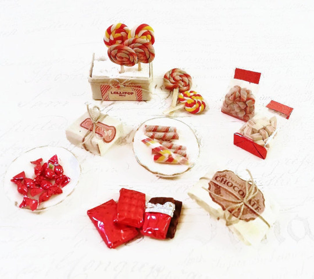Miniature Candy 25 Pcs / Miniature Sweets / Miniature Food Scale 1:12 ...