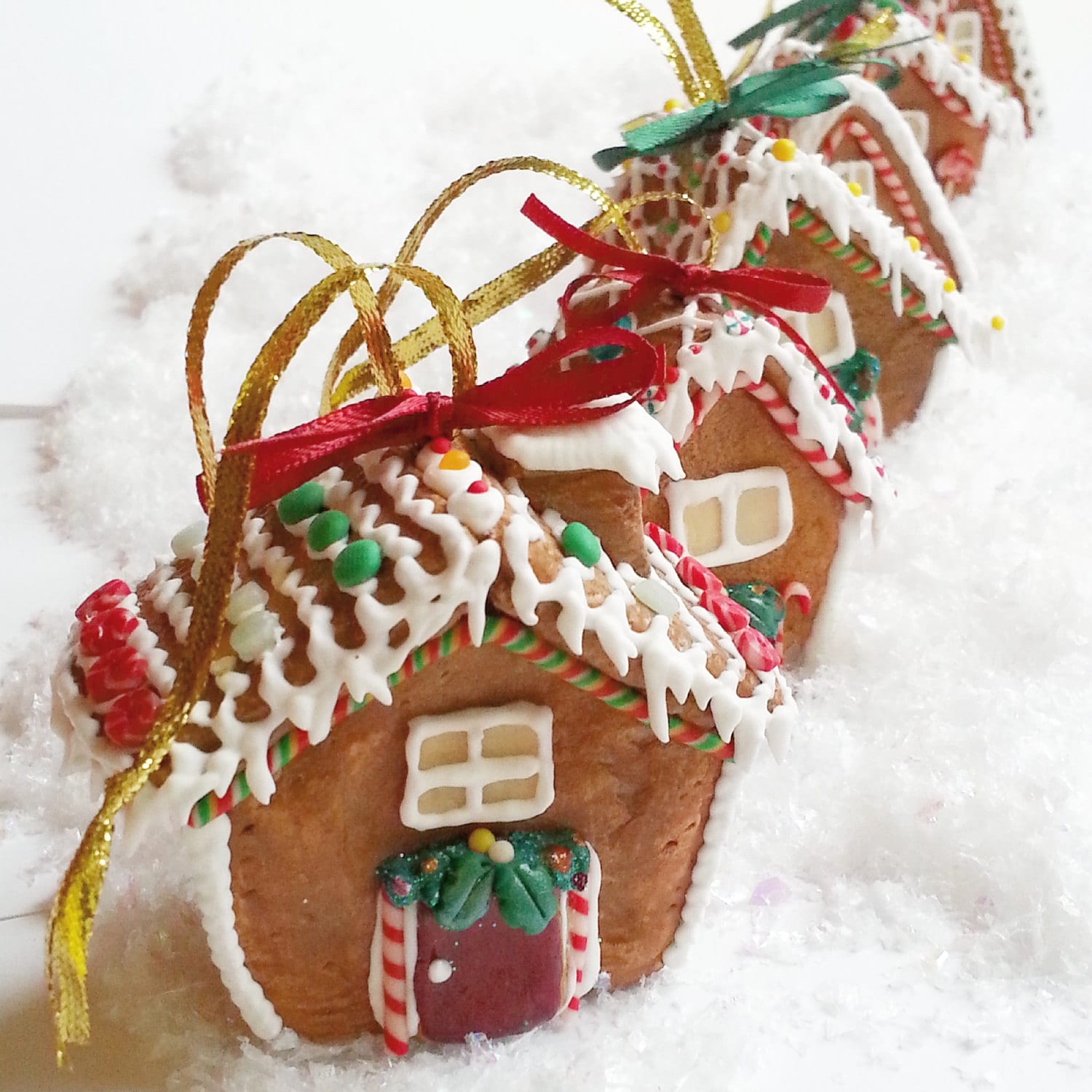 Miniature Gingerbread House Christmas Ornament / Christmas Tree ...