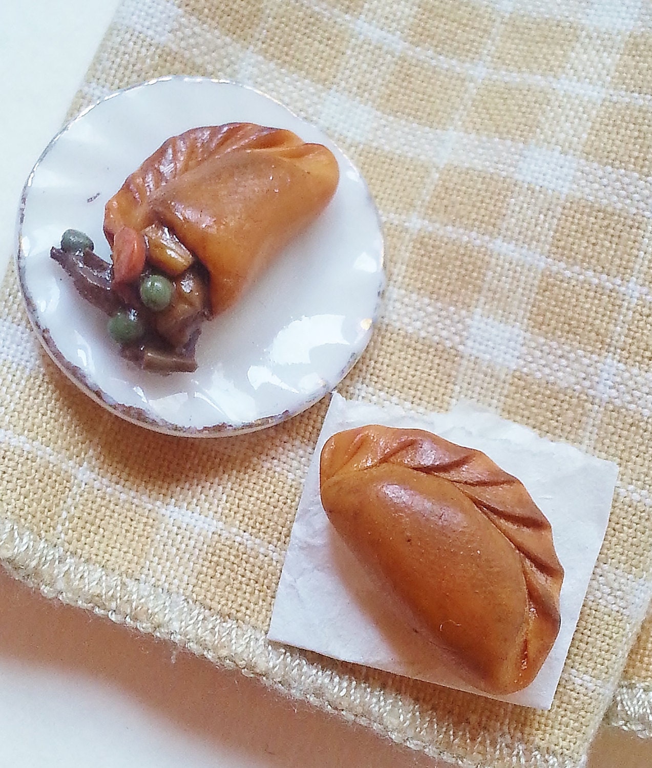 Miniature Food Cornish Pasty / Scale One Inch Miniature Food / - Etsy