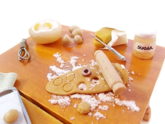 Miniature Bakery Set / Miniature Pastry Preparation Set / - Etsy