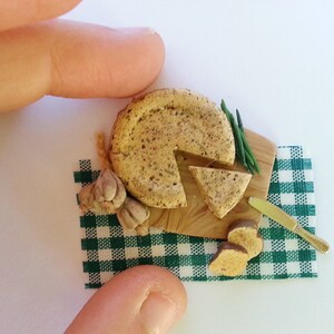 1:12 Dollhouse Miniature Cheese Platter / Miniature Cheese Scale 1/12 / Scale One Inch Miniature ...
