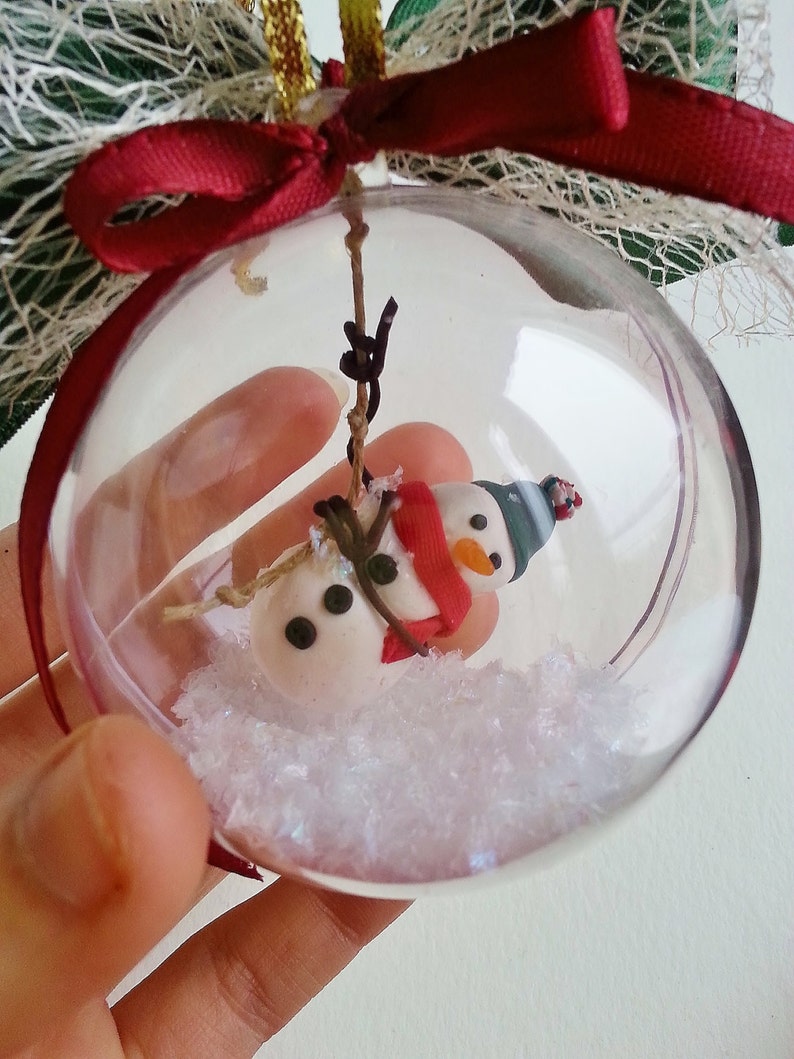 Snowman Christmas ornament / Christmas tree ornament / Snowman | Etsy