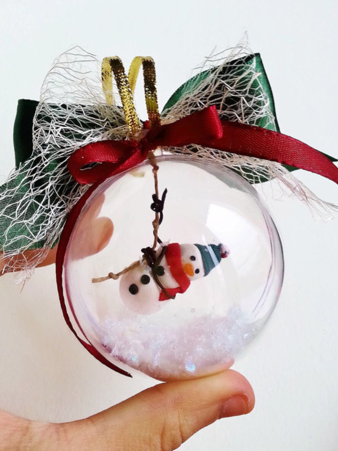 Snowman Christmas Ornament / Christmas Tree Ornament / Snowman Stocking ...
