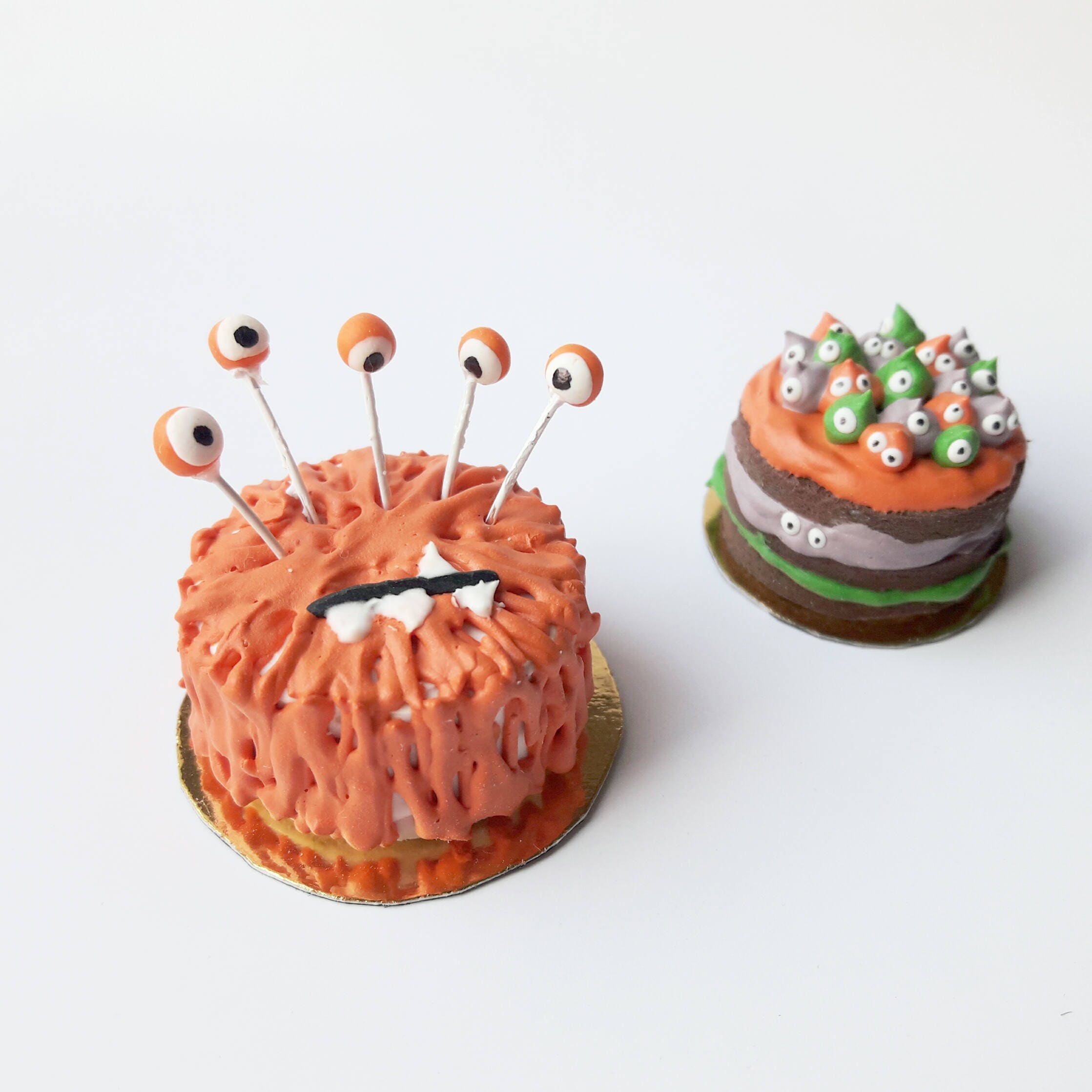 1:12 Dollhouse Miniature Halloween Monster Cake / Monster Cake ...