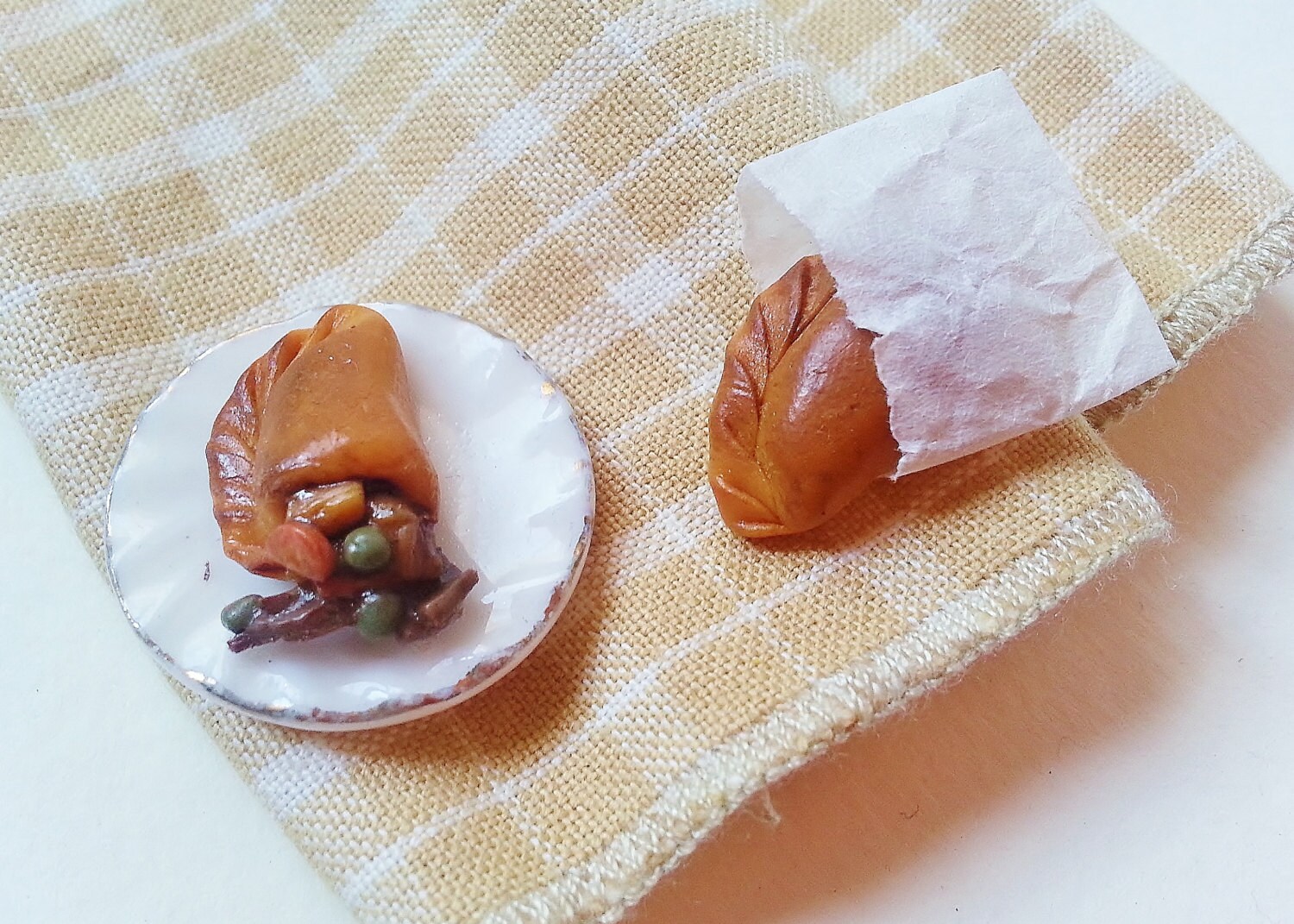 Miniature Food Cornish Pasty / Scale One Inch Miniature Food / - Etsy