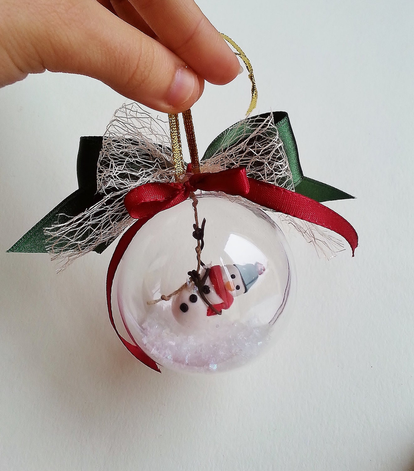 Snowman Christmas Ornament / Christmas Tree Ornament / Snowman - Etsy