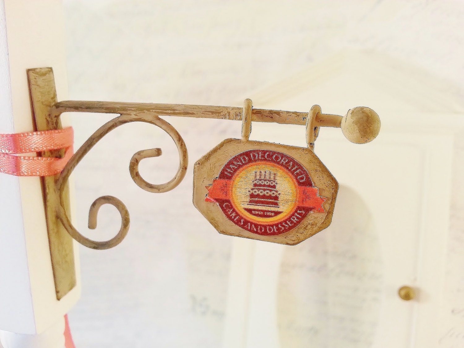 Miniature Hanging Shop Sign / Pastry Shop Miniature Sign / - Etsy