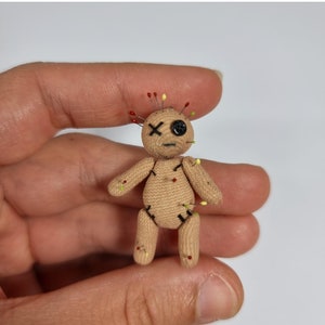 Dollhouse Miniature Voodoo Doll / Miniature Voodoo Puppet / Halloween ...