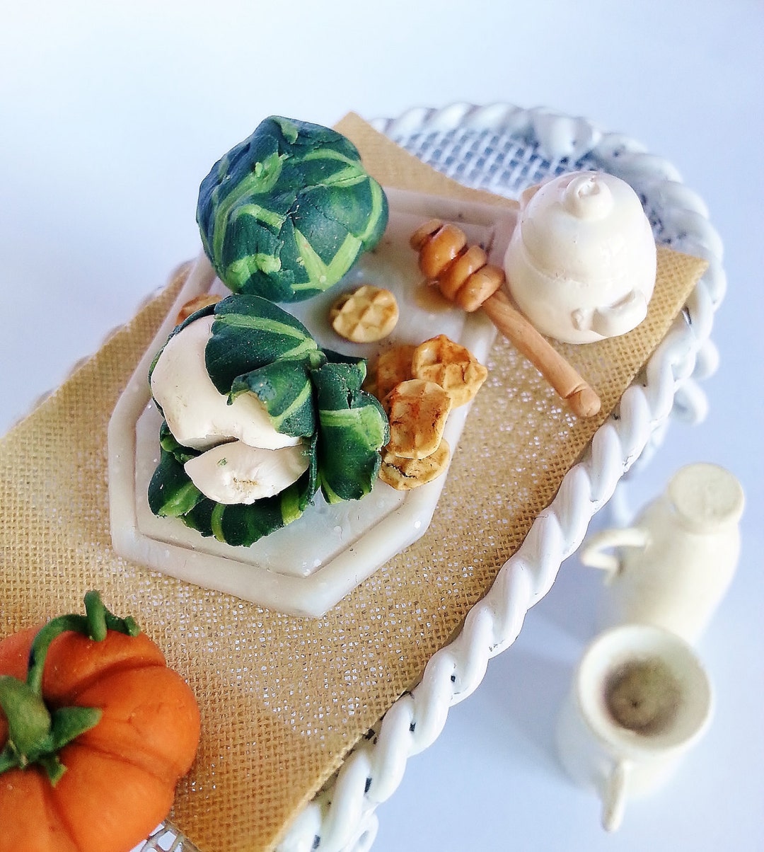 1:12 Dollhouse Miniature Fresh Cheese Platter / Miniature Cheese Scale ...