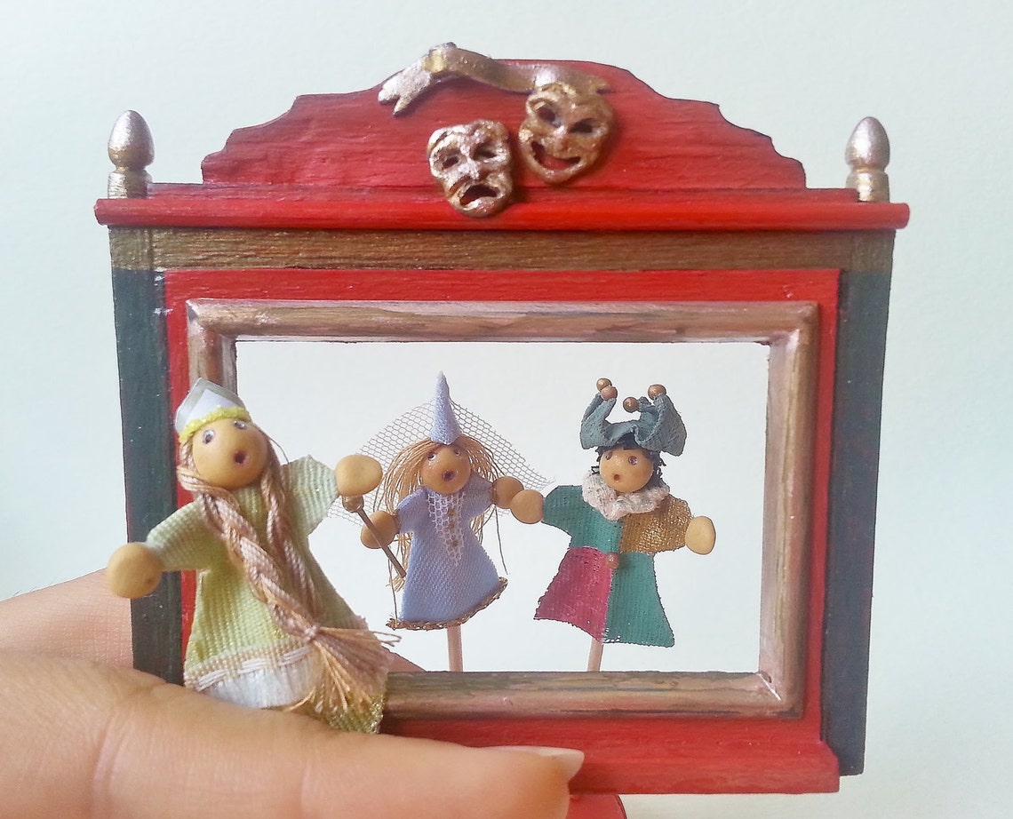 Miniature Theater and Puppets / Dollhouse 1:12 Scale Toy Store ...