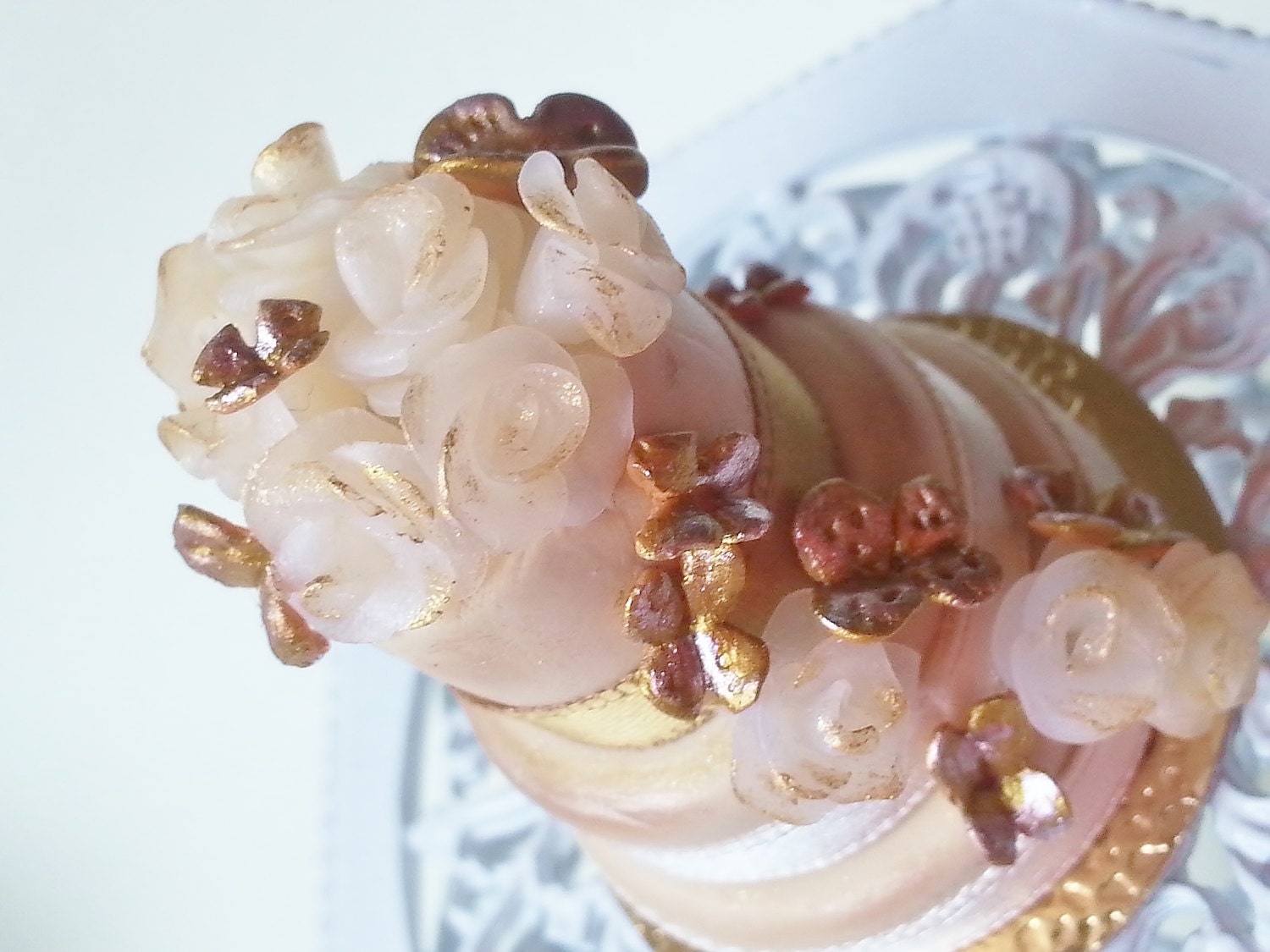 Miniature Wedding Cake Golden Scale 1:12 / Miniature Food - Etsy