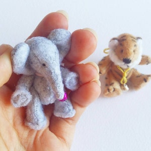 Miniature Felted Tiger Toy / 1:12 Dollhouse Miniature Toy / Collectible ...