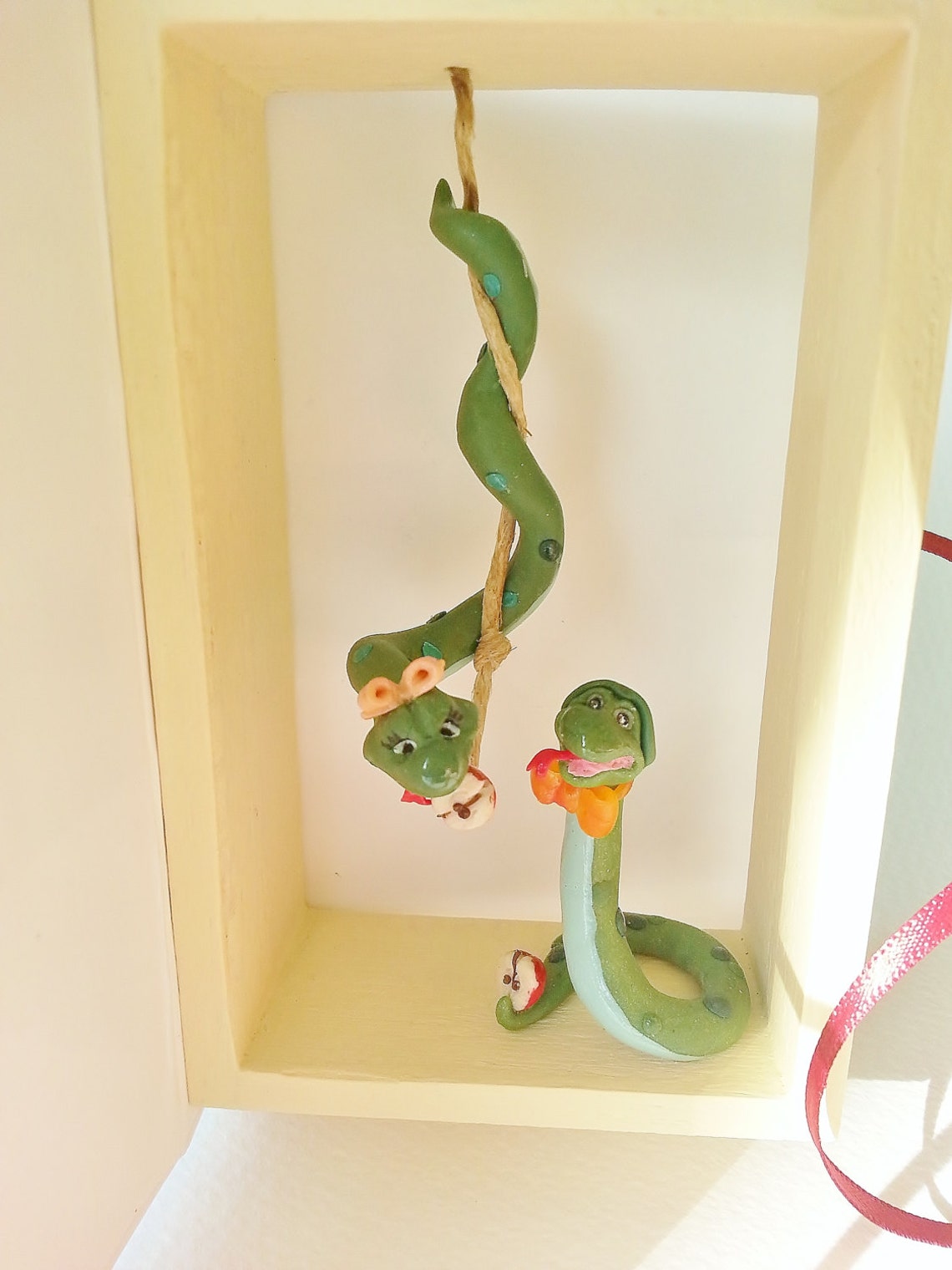 Anniversary Greeting Card With Lovely Snakes / Handmade - Etsy