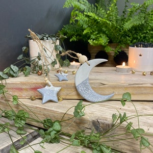 Moon & Star Decoration Set - Etsy
