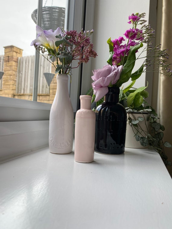 Vintage Bottle Flower Vases - Etsy
