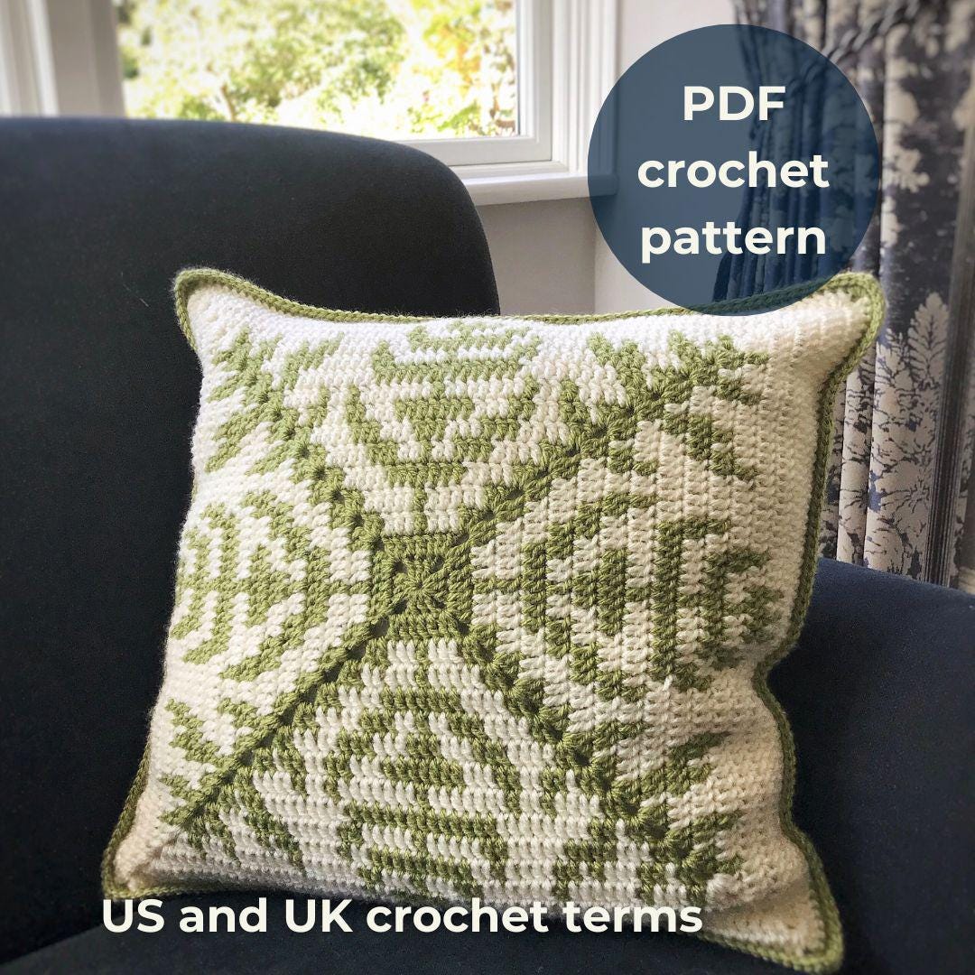 Winter Forest Cushion Crochet Pattern: Tapestry Pillow (PDF Pattern) - Etsy