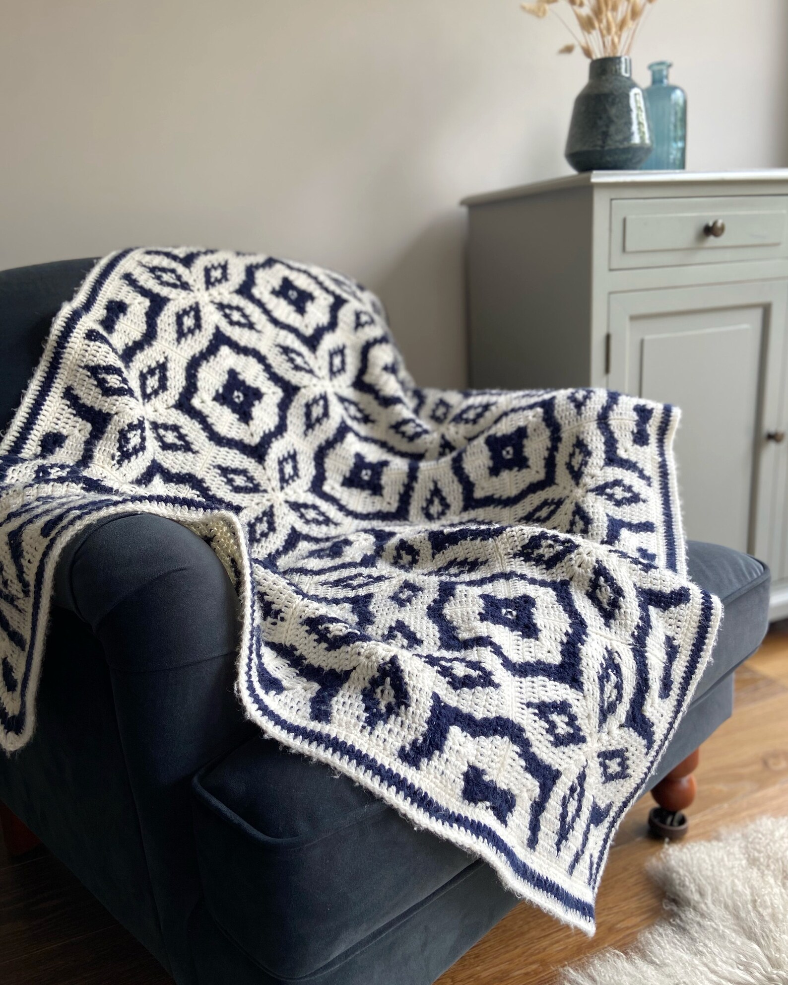 Midnight Diamond Blanket Crochet Pattern - Etsy