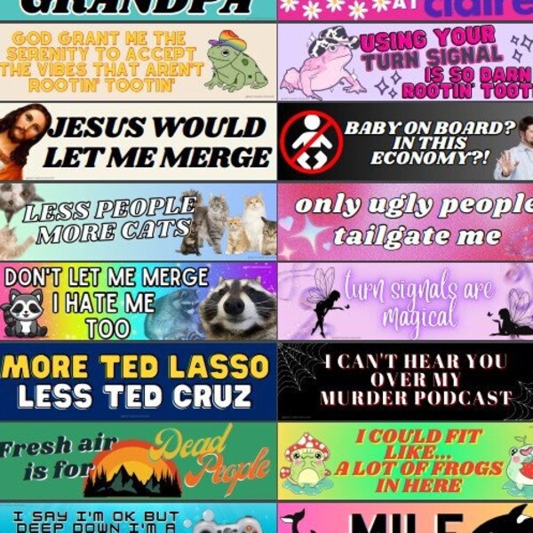 Unhinged Bumper Stickers - Etsy