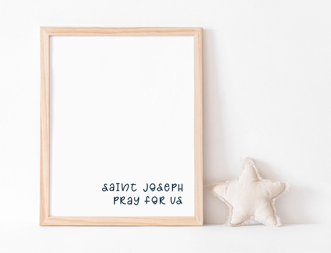 Pray for Us Customized Prayer Unframed Print 8x10, 5x7 Catholic Gift ...