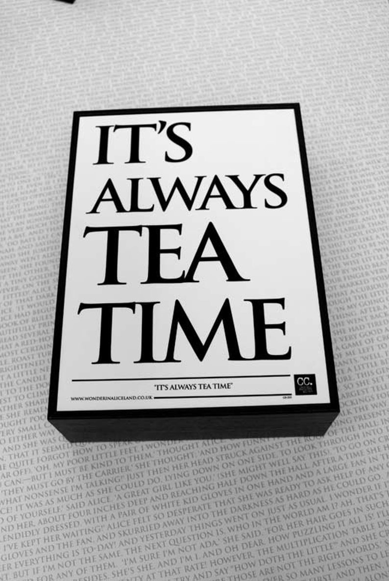 Alice in Wonderland Framed Quote: It's Always Tea Time. - Etsy