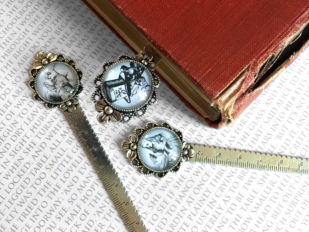 Alice in Wonderland - Tallness Teller Bookmark & Ruler - Antique Silver ...