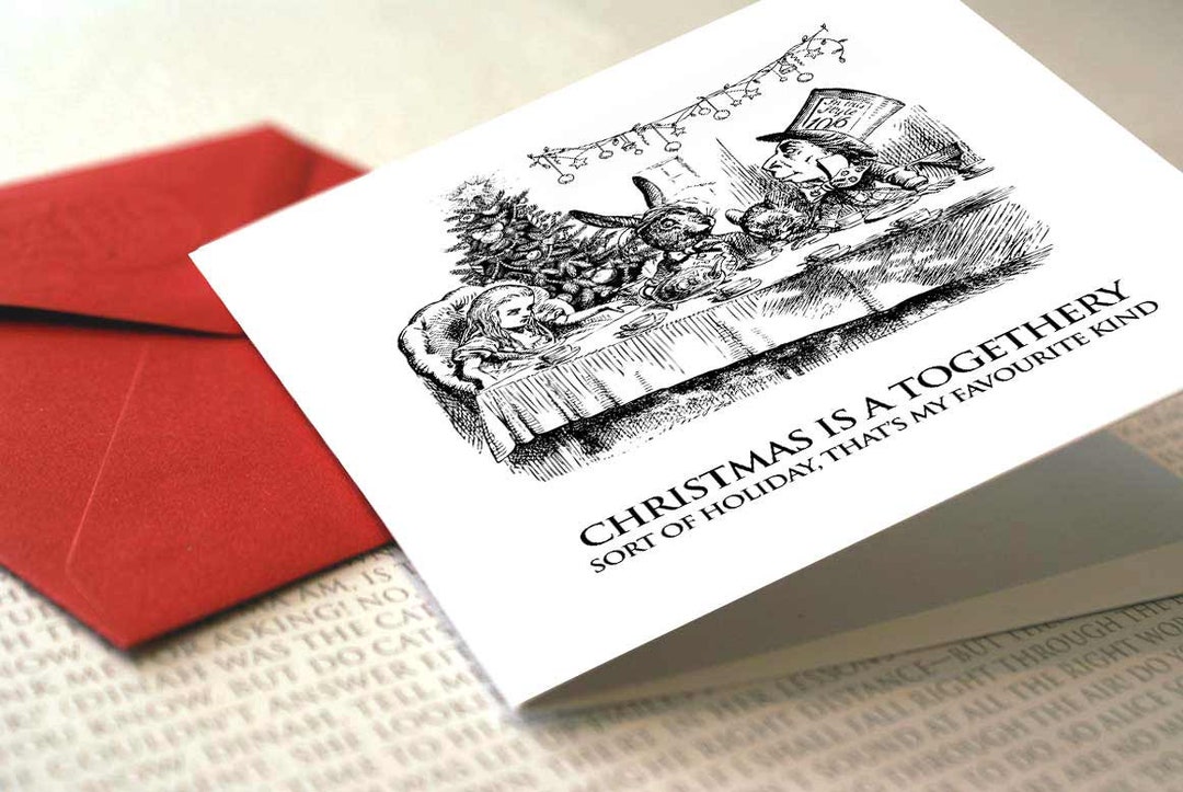 Alice in Wonderland - Togethery Sort of Holiday... Greetings Card ...