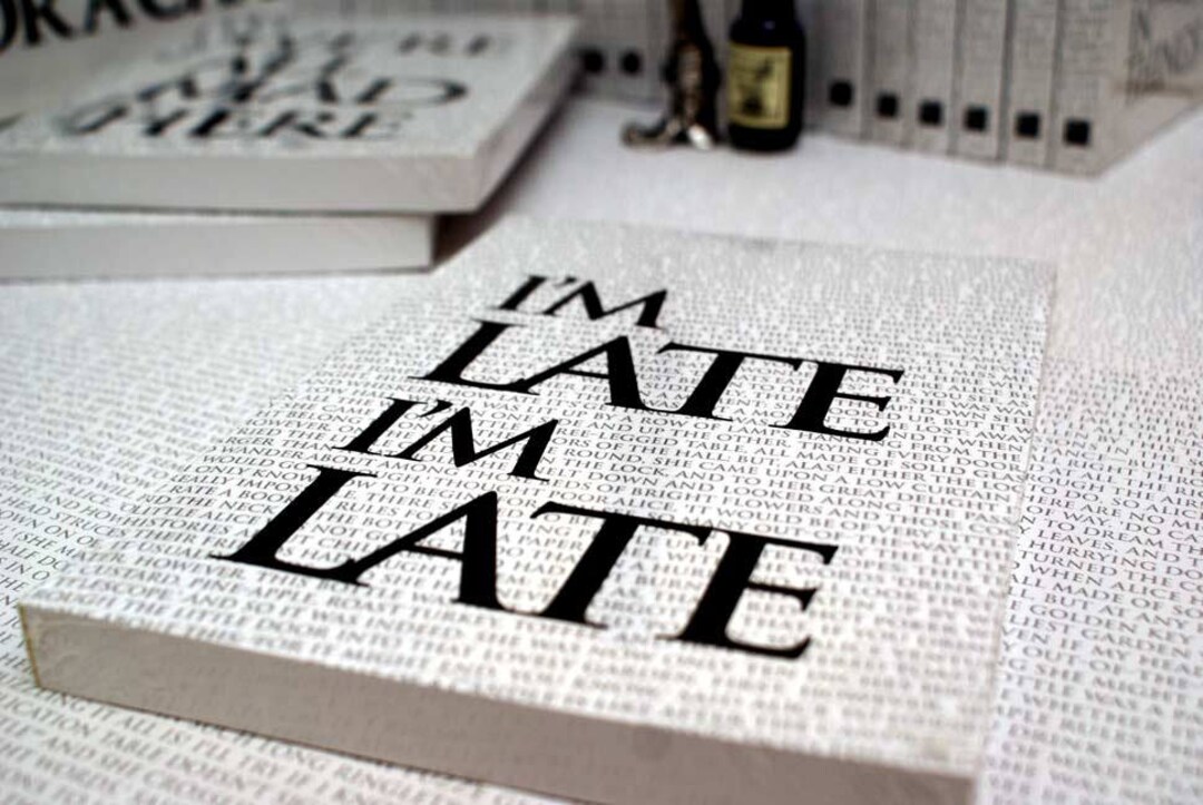 Alice in Wonderland Writing Book - I'm Late I'm Late - Journal, Diary ...