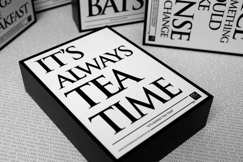 Alice in Wonderland Framed Quote: It's Always Tea Time. - Etsy