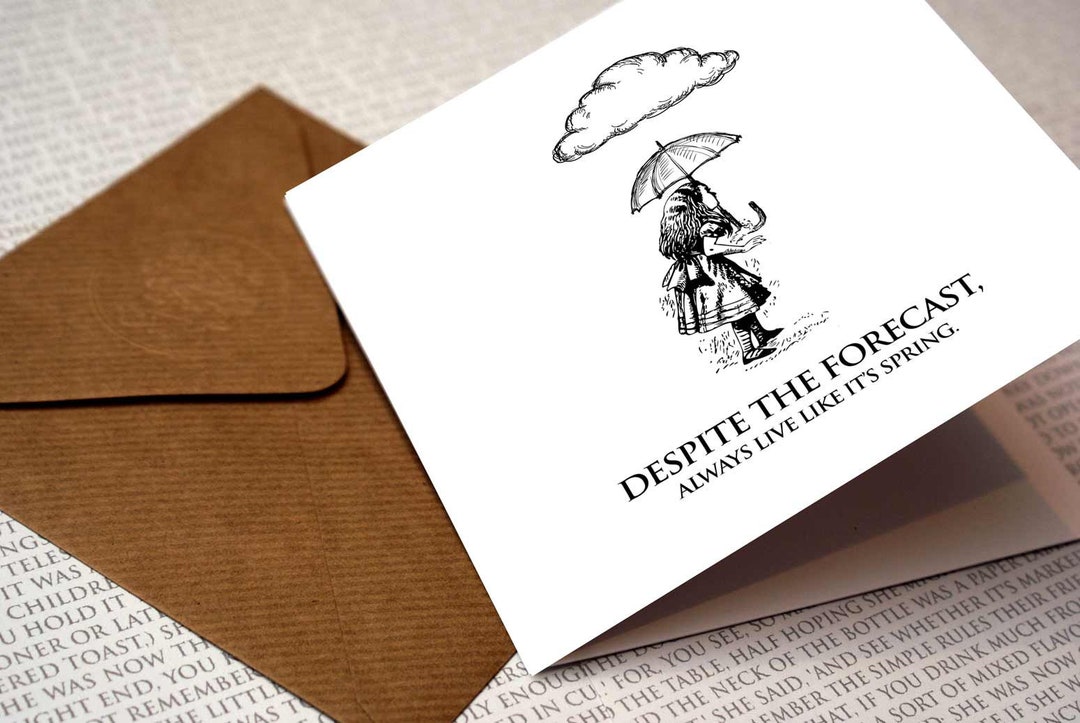 Alice in Wonderland - Despite the Forecast... - Greetings Card ...