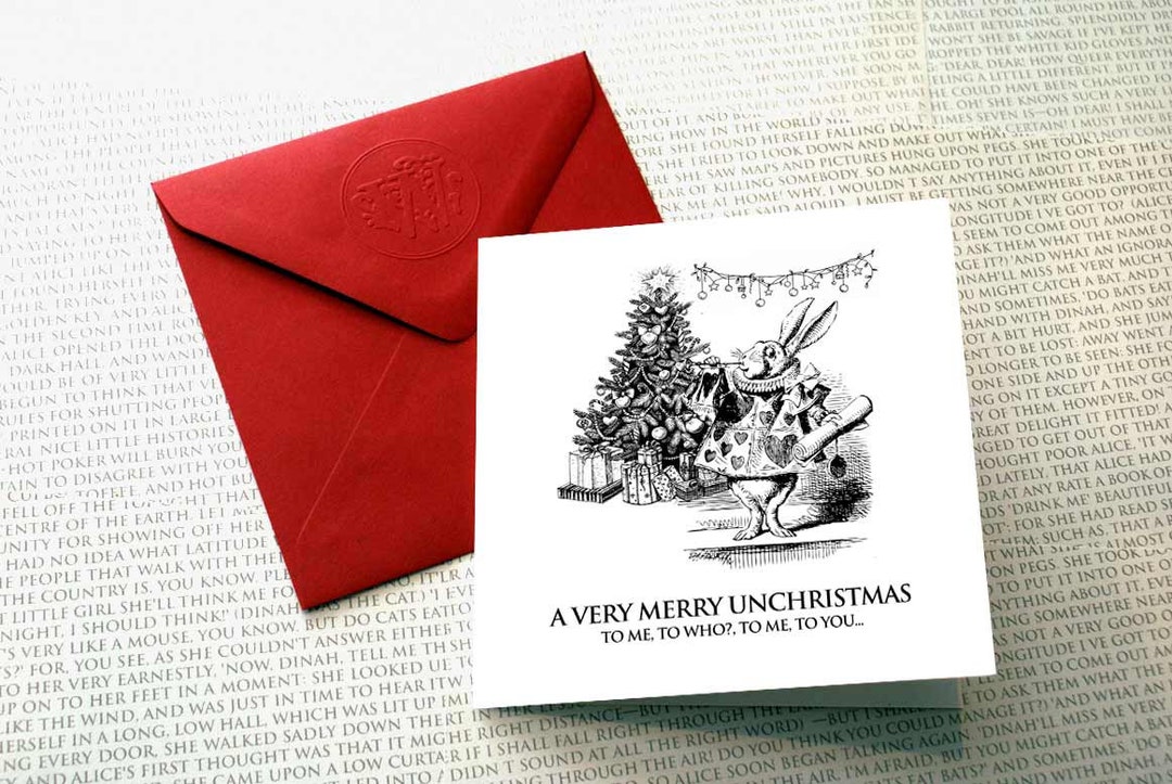 Alice in Wonderland - A Very Merry Unchristmas... Greetings Card ...