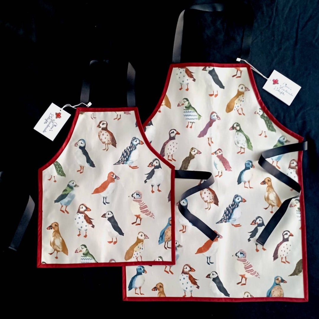 PVC Apron in Puffins - Etsy