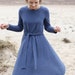 A-line Eco Wool Dress | Long Dress | Natural Wool Dress | Elegant Dress ...