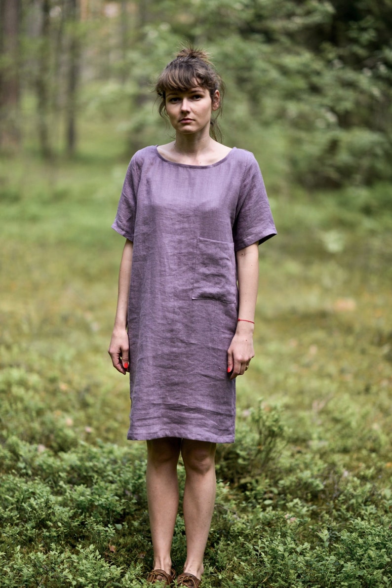 Washed Linen Dress. Women Dress. Working Tunica. - Etsy