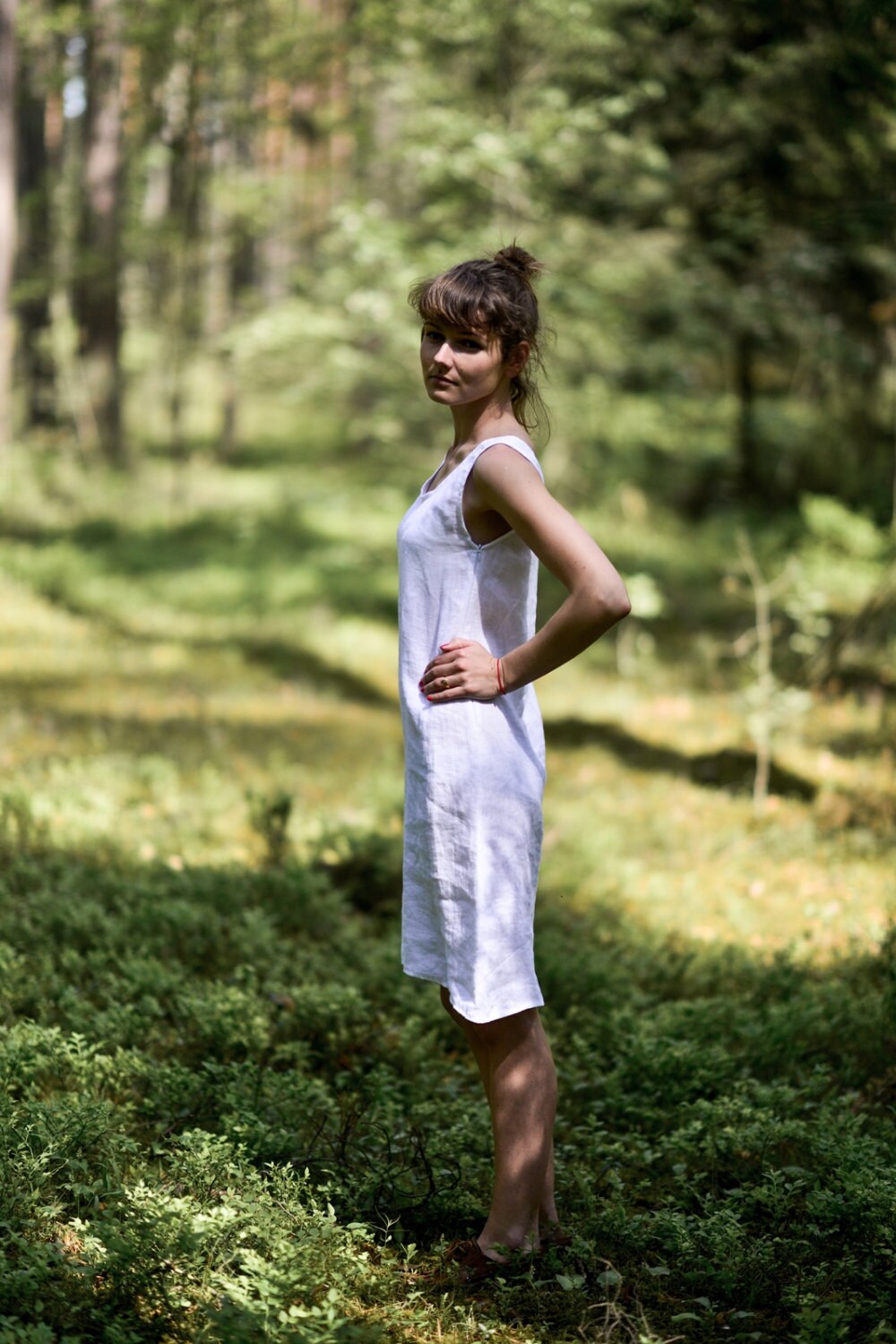 Washed Linen Sleeveless Dress | Minimal Knee Length Tunica - Etsy