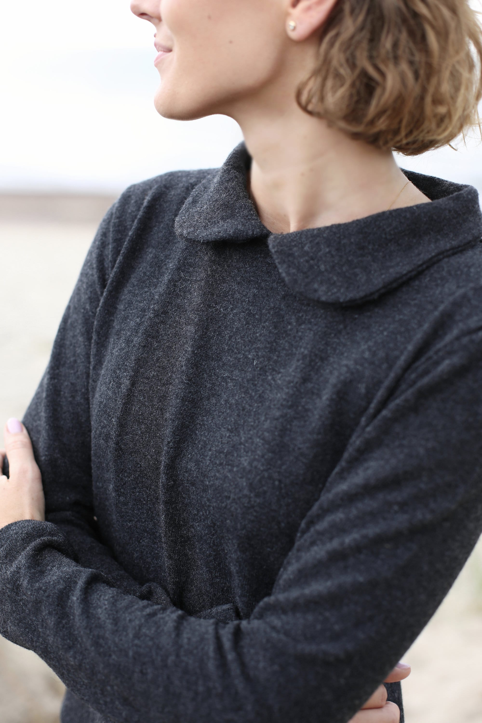 Handmade Peter Pan Collar Wool Sweater | Italian Eco Merino - Etsy