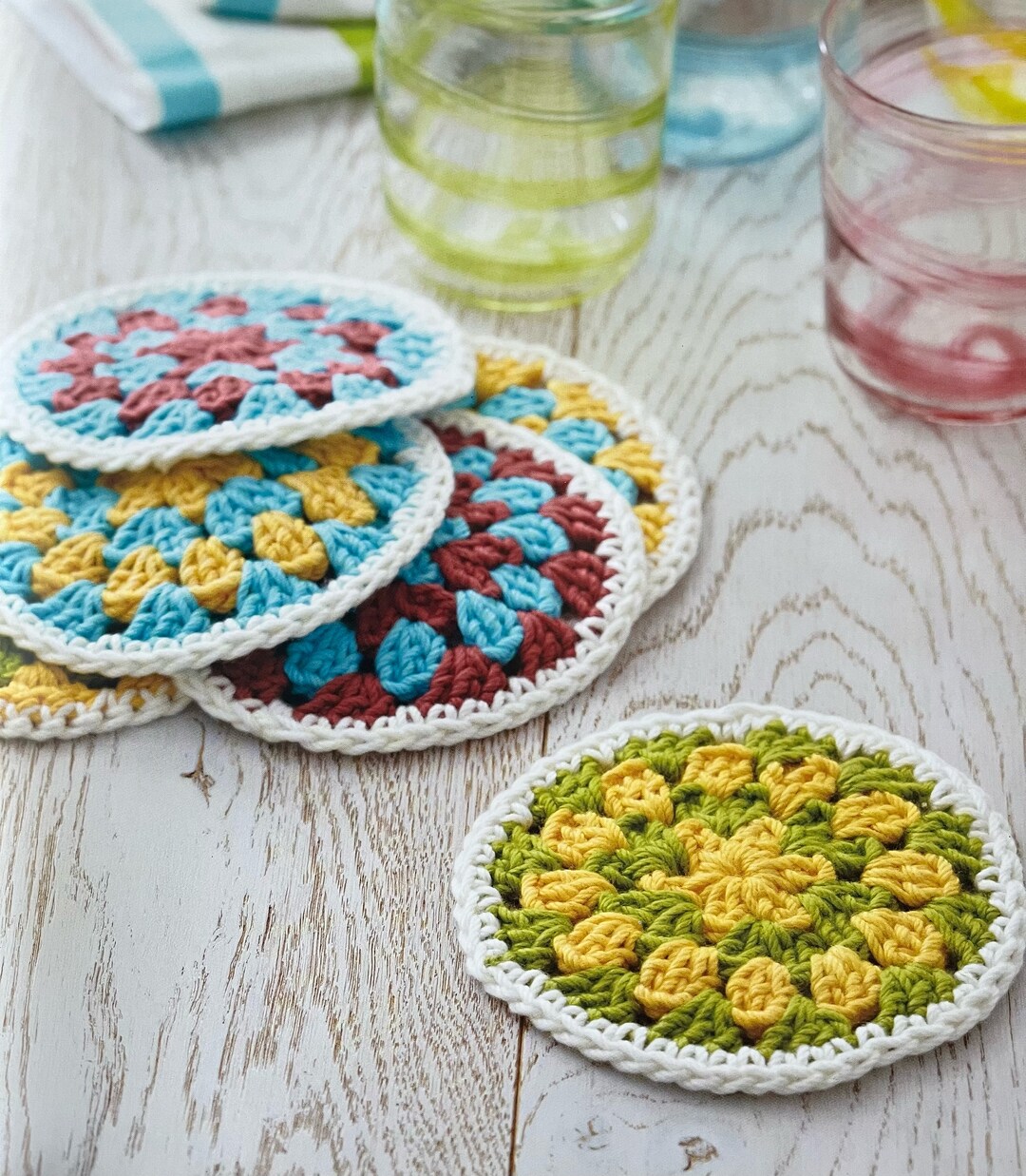 Crochet Round Coaster Pattern A Fun Easy Beginners Crochet Tutorial to ...
