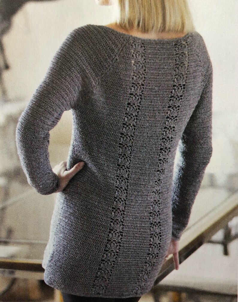 Stunning Crochet Panel Lace Tunic, A Lovely Longline Jumper Pattern ...