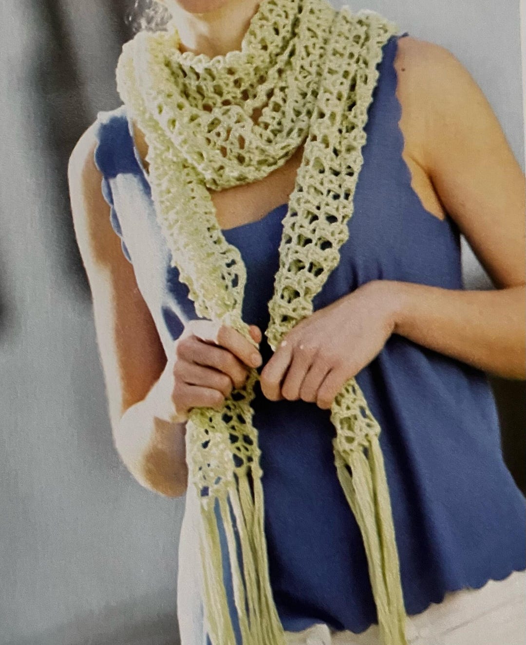 Crochet Scarf Pattern Long Mesh Style Scarves for Making Cosy Autumn ...