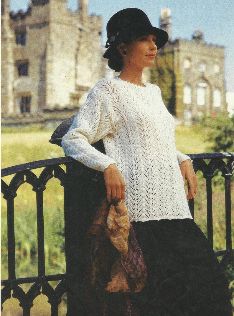 Knitted Lace Jumper Pattern Knit a Lovely Lacy Sweater With This ...