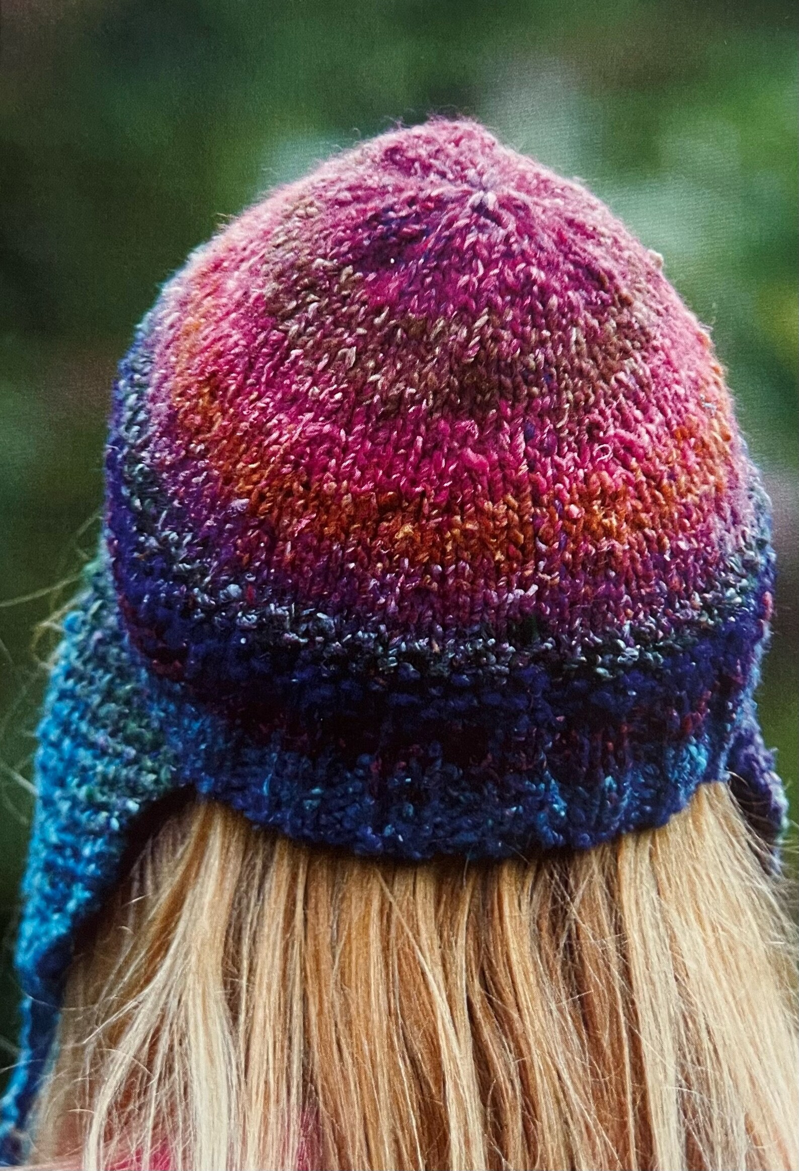 Knitted Cosy Warm Hat Pattern Use Variegated Yarn to Make an Ear Flap ...