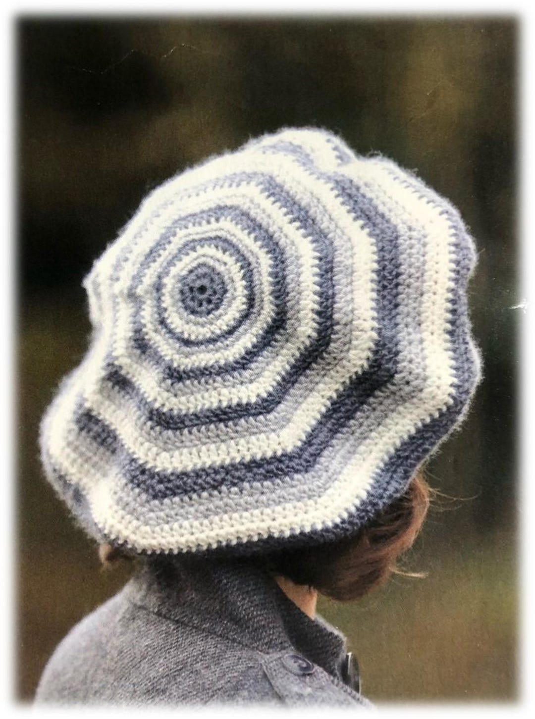 Scottish Crochet Striped Tam O Shanter Hat Easy Oversized Crochet ...
