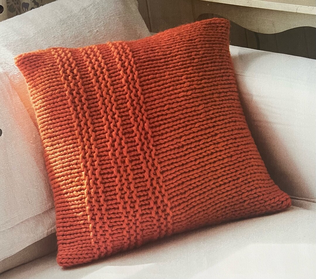 Easy Knitted Garter Stitch Cushion Cover Beginner Friendly Knitting ...