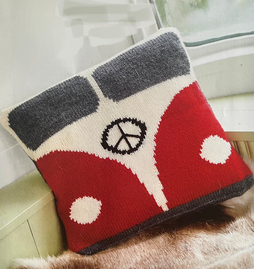 Campervan Knitting Pattern Cosy Camper Van Cushion Glamping Gift for ...