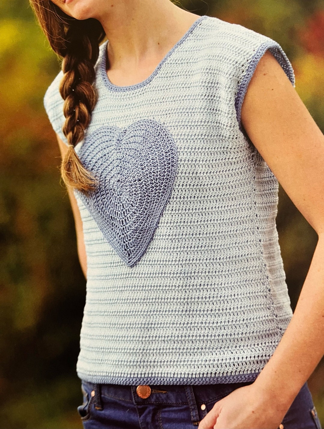 Sweet and Simple Crochet Heart Motif Summer Vest Tank Top Pattern ...