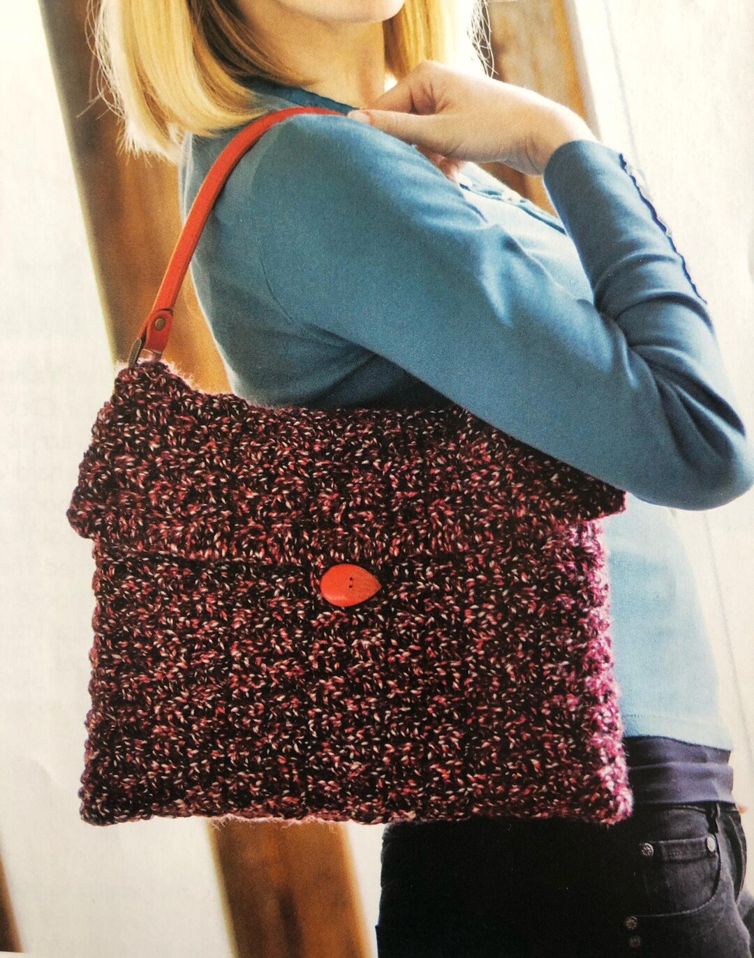 Crochet Satchel Bag Pattern Create a Stylish Shoulder Tote Colourful ...