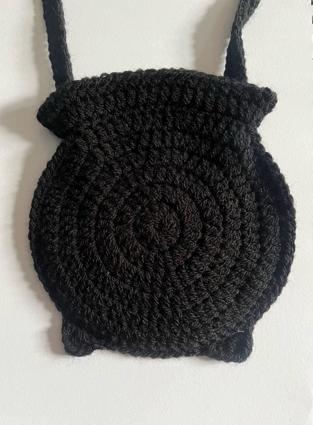 Witch’s Cauldron Crochet Bag Pattern Halloween Crossbody Bag, Spooky ...