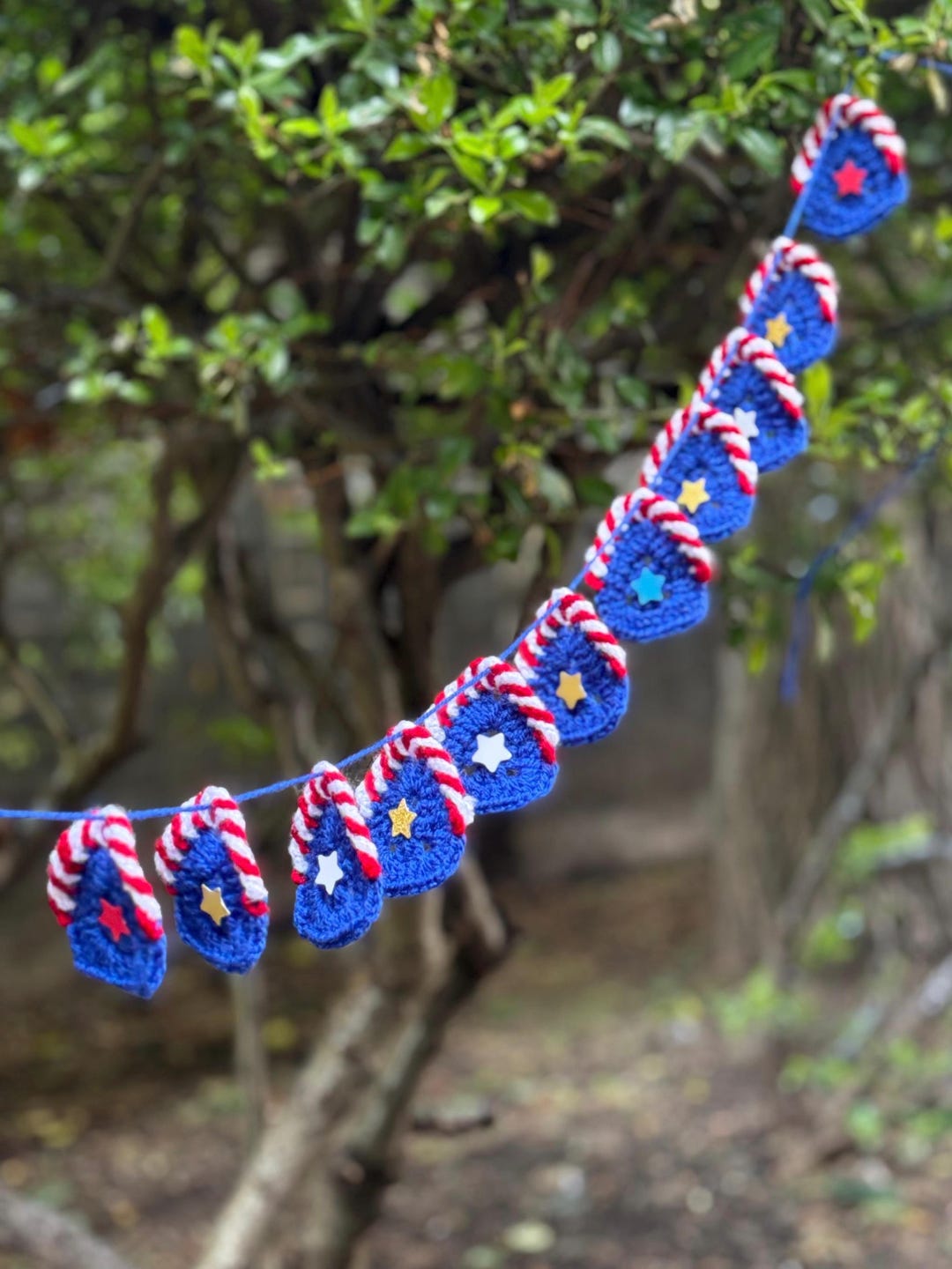 Stars and Stripes American Crochet Garland Pattern Create Little ...